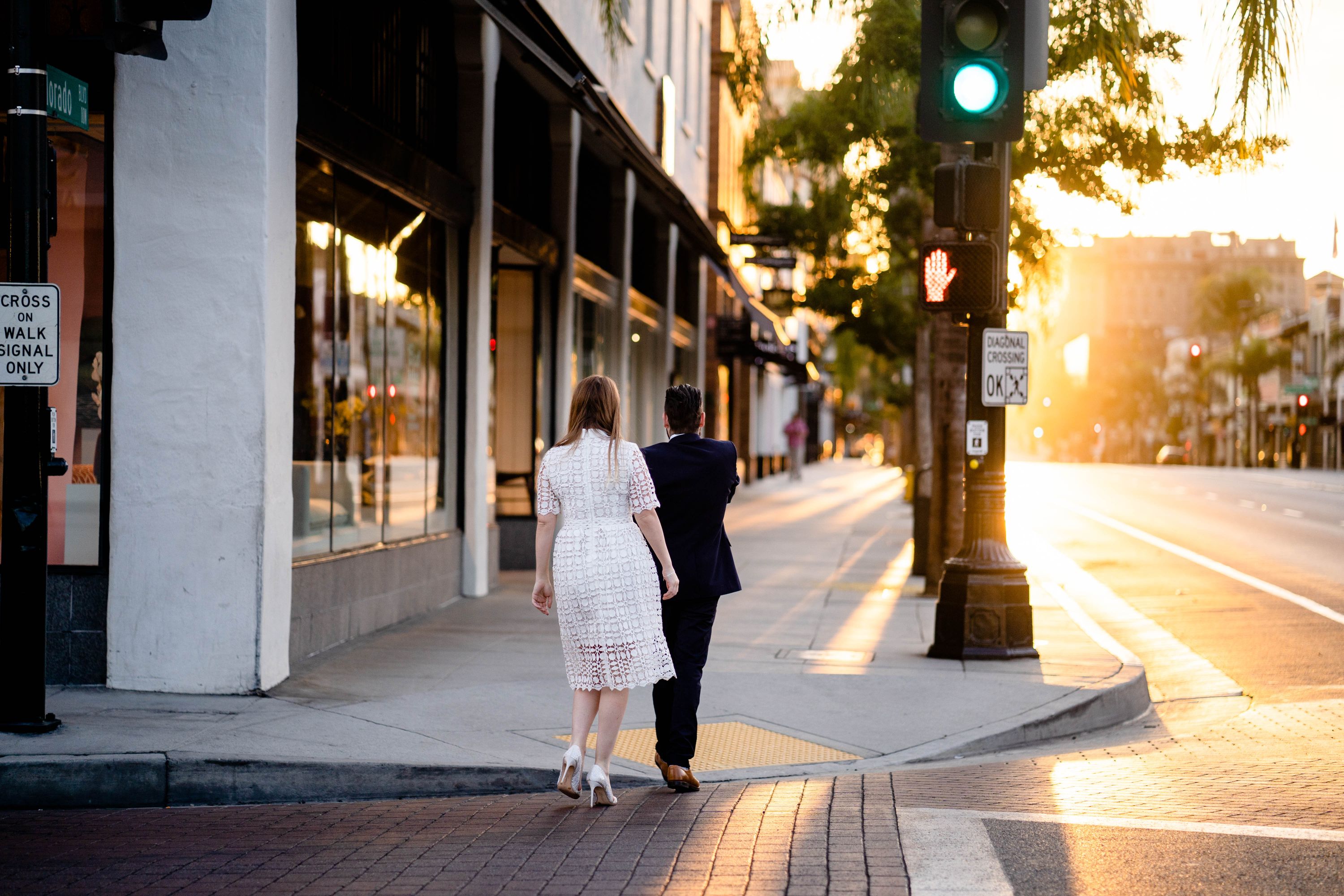 Sunrise Old Town Pasadena Engagement - Akiko Liu Photos